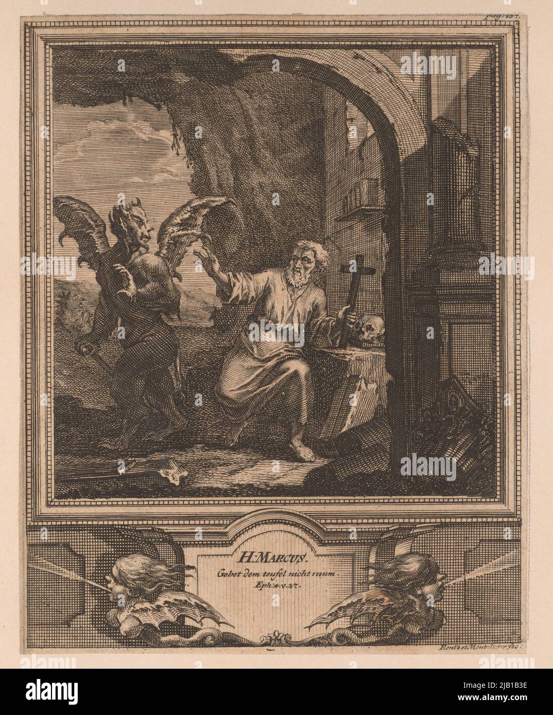Saint. Marek Eremita (died after 430) H: Marcus, from: album Images of ...