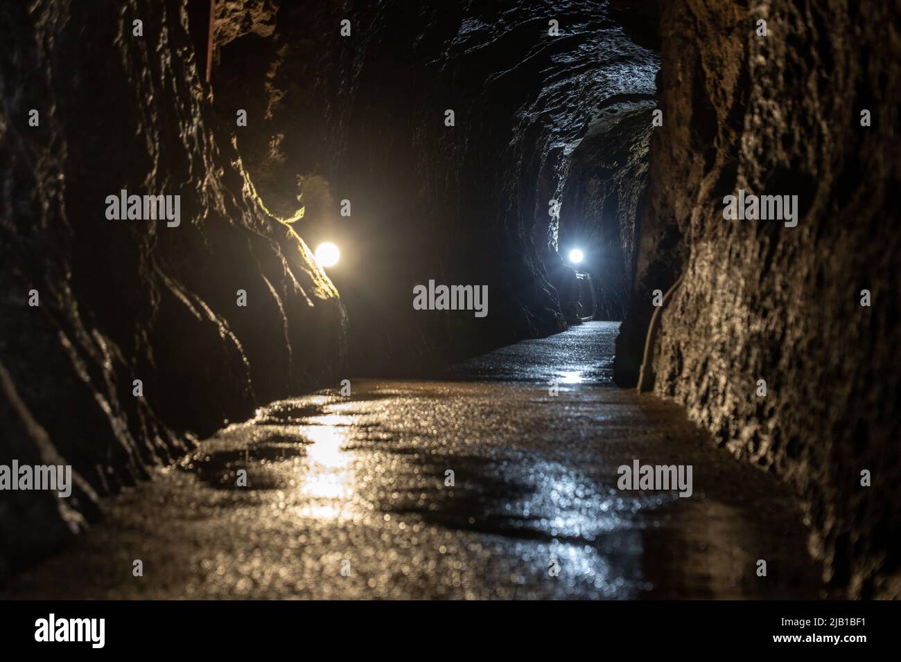 Iwami Ginzan Silver Mine, Omori, Shimane, JAPAN - Sep 23 2020 : Inside ...