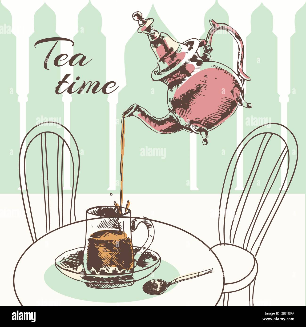 Dried mint tea Stock Vector Images - Alamy