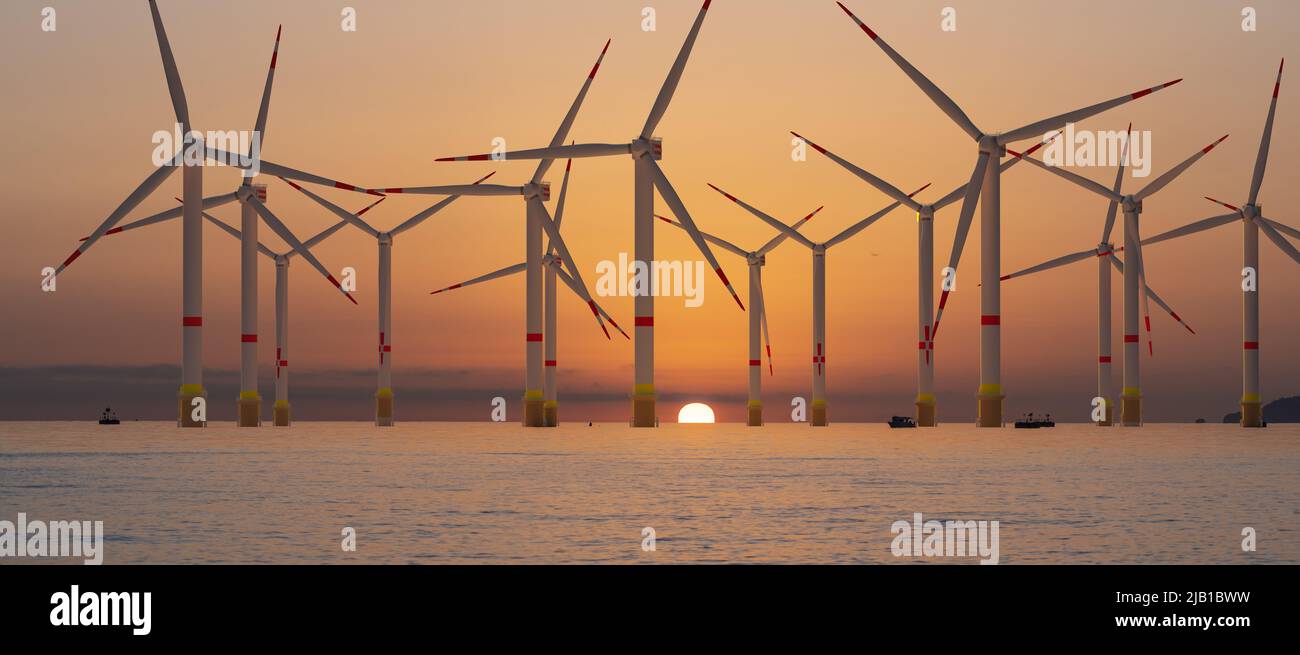 Wind turbine during morning hi-res stock photography and images - Alamy