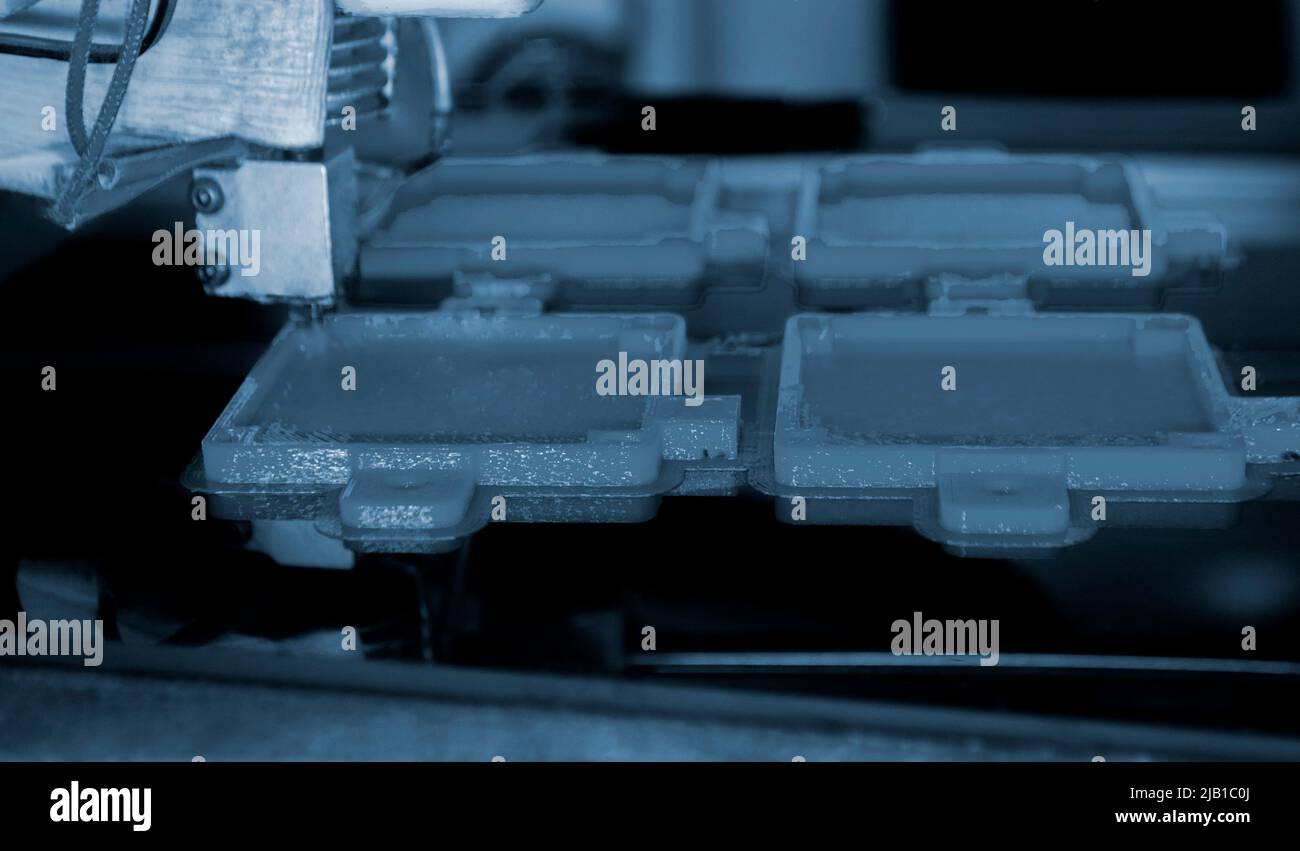 Process printing model on 3d printer. High tech digital printer ...