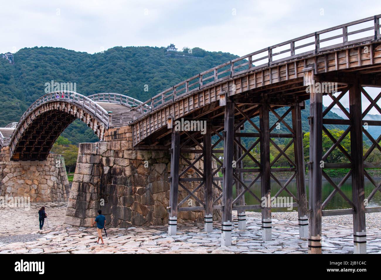 The Kintai Bridge (Kintaikyo), a historical wooden arch bridge in ...