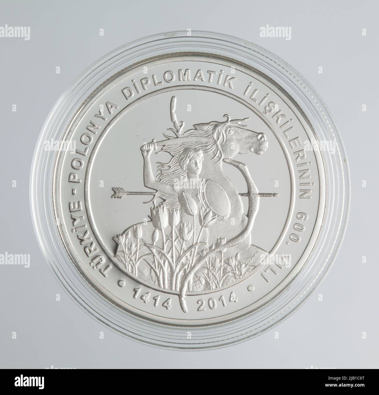 Turkey, 50 LIR, 600 years of Polish Turkish diplomatic relations; 2014 ...