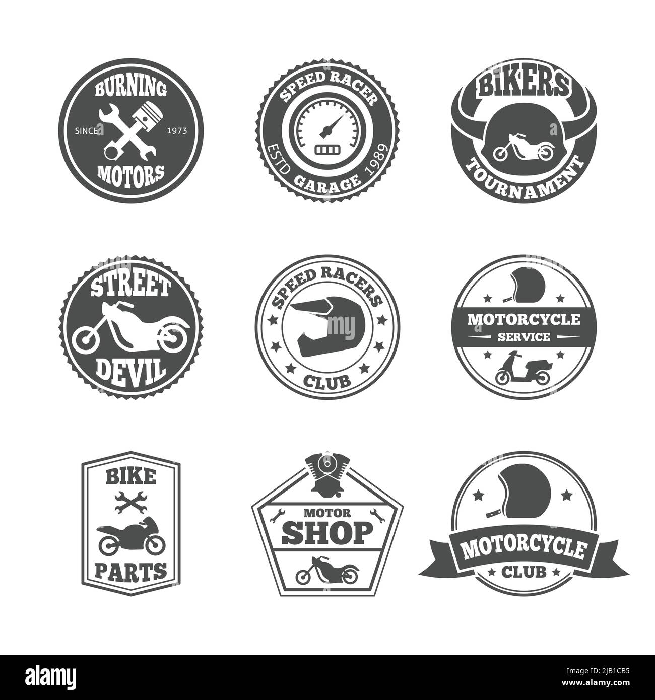 Bikers vector vectors Black and White Stock Photos & Images - Alamy