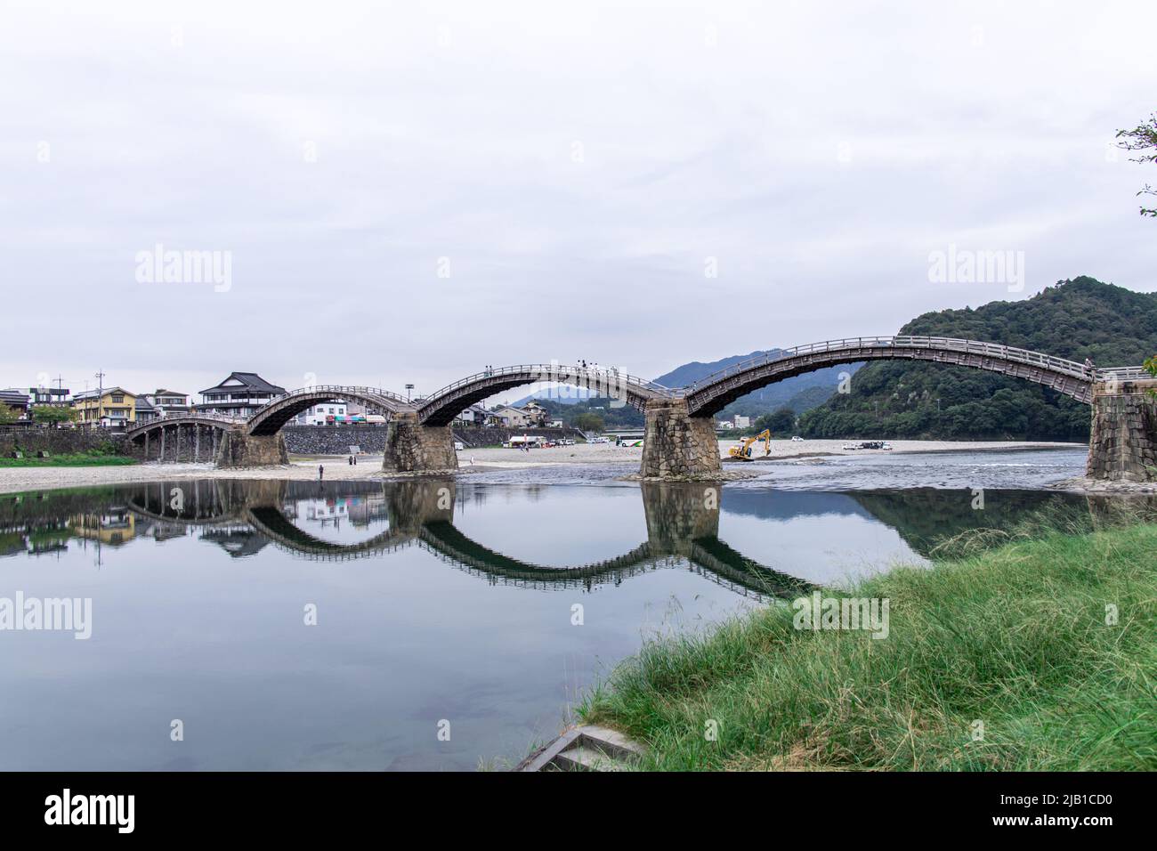 The Kintai Bridge (Kintaikyo), a historical wooden arch bridge in ...