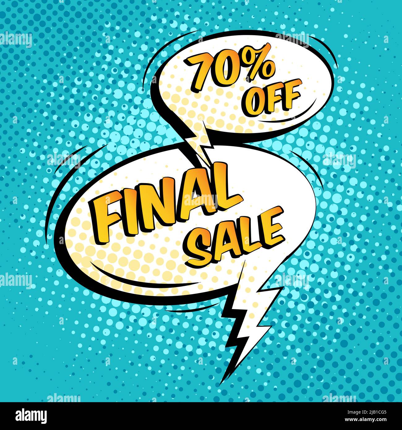 Final sale special shopping offer speech bubble vector illustration ...