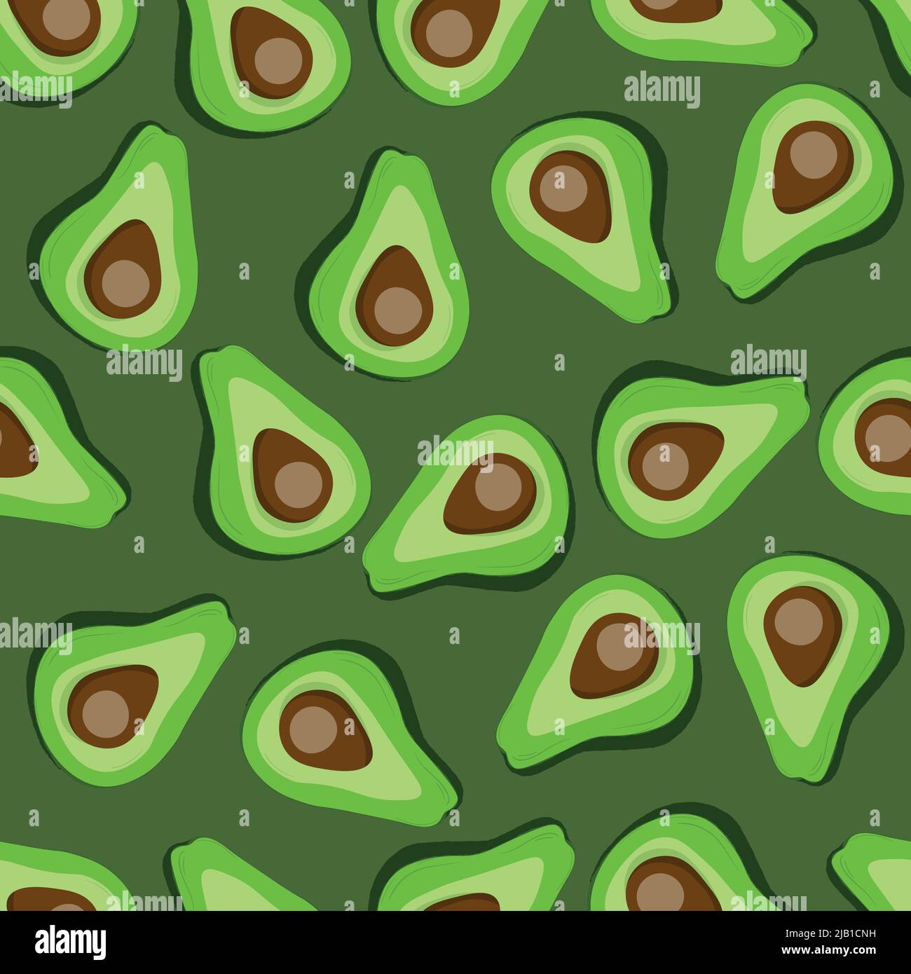 Cute avocado isolated on color background. Green avocados with leaves ...