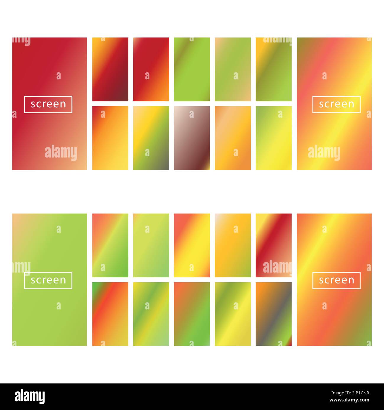 Mobile screen lock display collection of colorful backgrounds in trendy ...