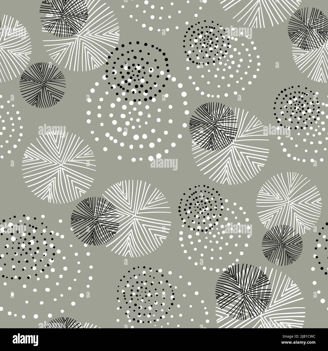Seamless floral pattern based on traditional folk art ornaments ...
