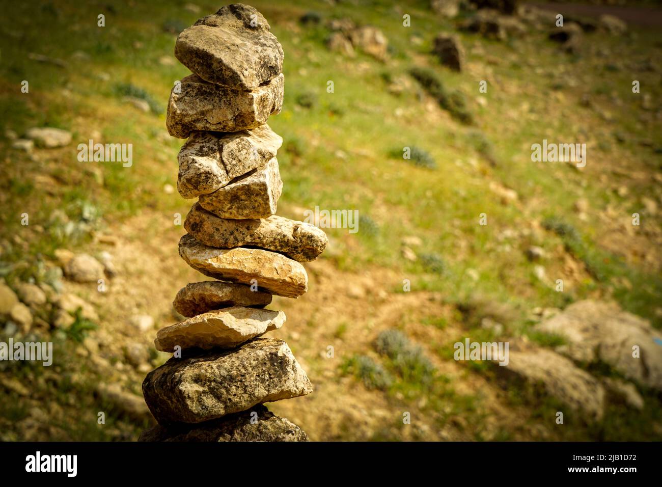 Rock balancing in the nature Stock Photo - Alamy