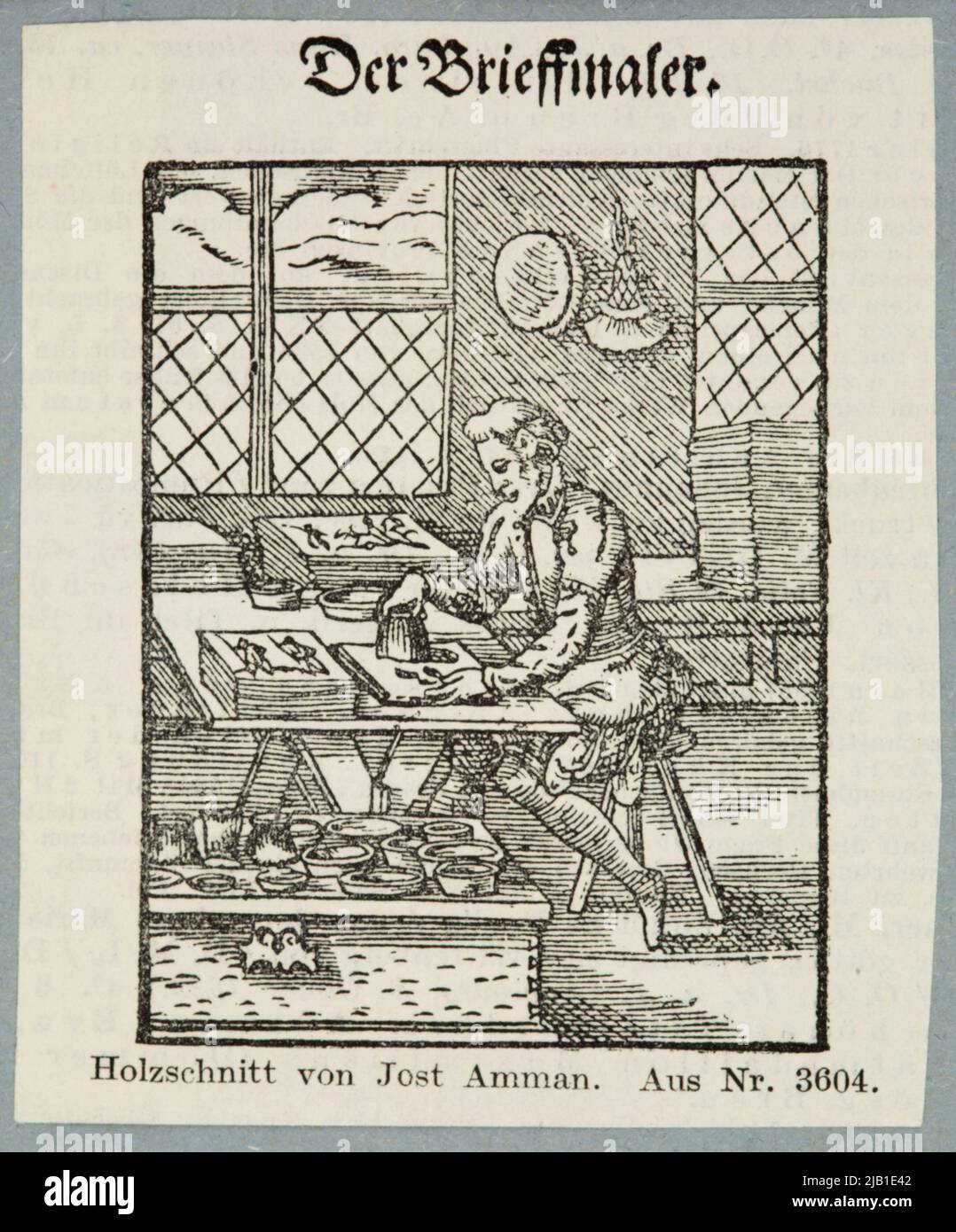 In the printing studio according to Jost Amman. A clip from a German ...