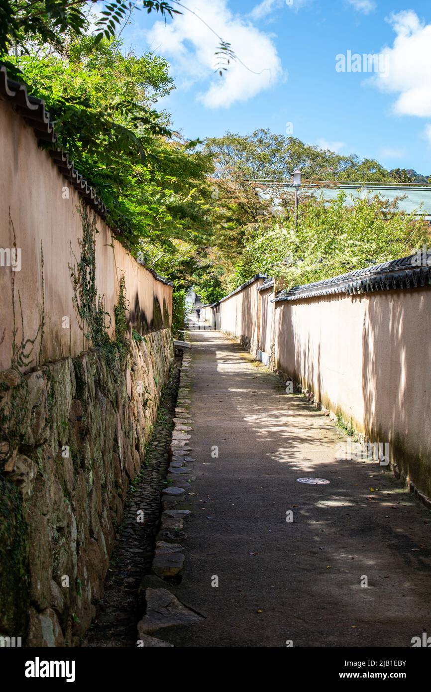 Yokomakurashoji, the alley in the Chofu Castle Town from Edo Era, in ...