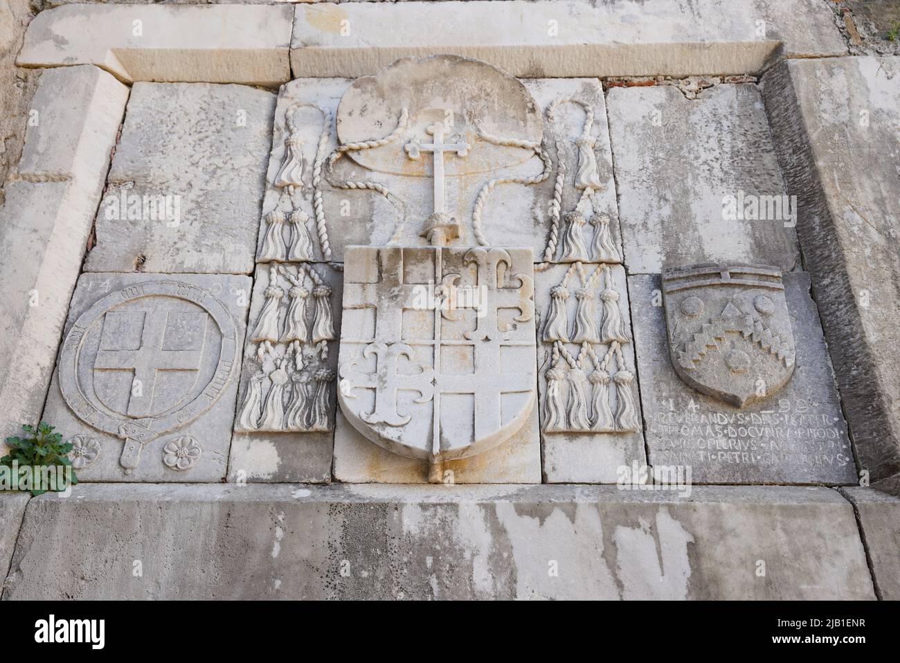 Knight Symbols in Bodrum Castle, Bodrum Town, Mugla City, Turkey Stock ...