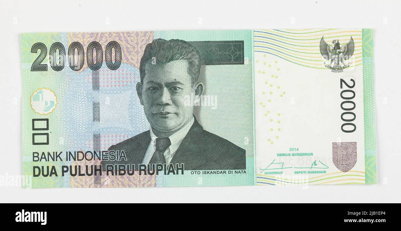Banknote at 20,000 Rupiah; Indonesia; 2014 Stock Photo - Alamy