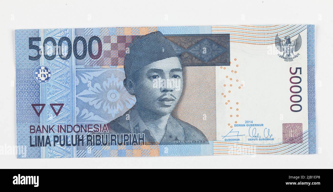 Banknote at 50,000 Rupiah; Indonesia; 2014 Stock Photo - Alamy