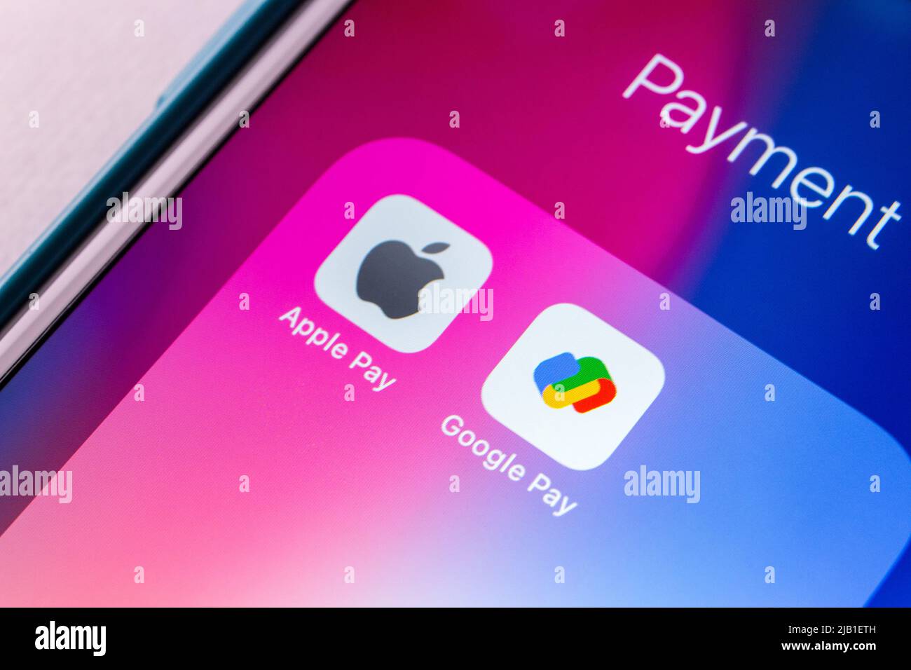 Kumamoto, JAPAN - May 01 2021 : Apple Pay and Google Pay icons on ...