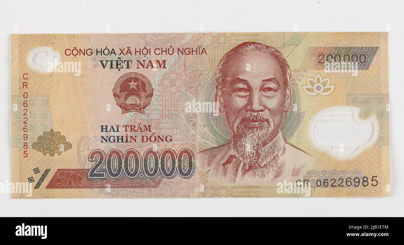 Banknote for 200,000 dong; Vietnam, 2006 Stock Photo - Alamy