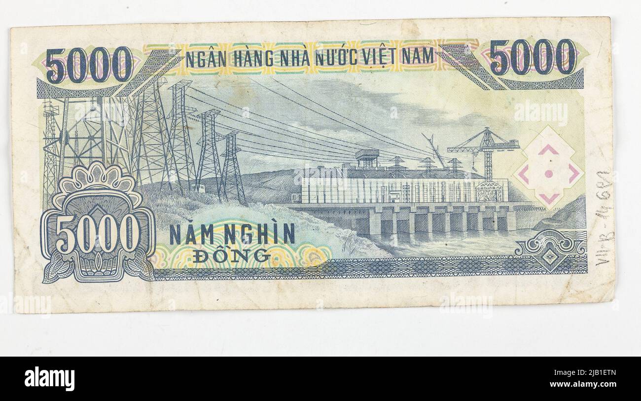Banknote: Vietnam; 5000 dong; 1991 (1993 Stock Photo - Alamy
