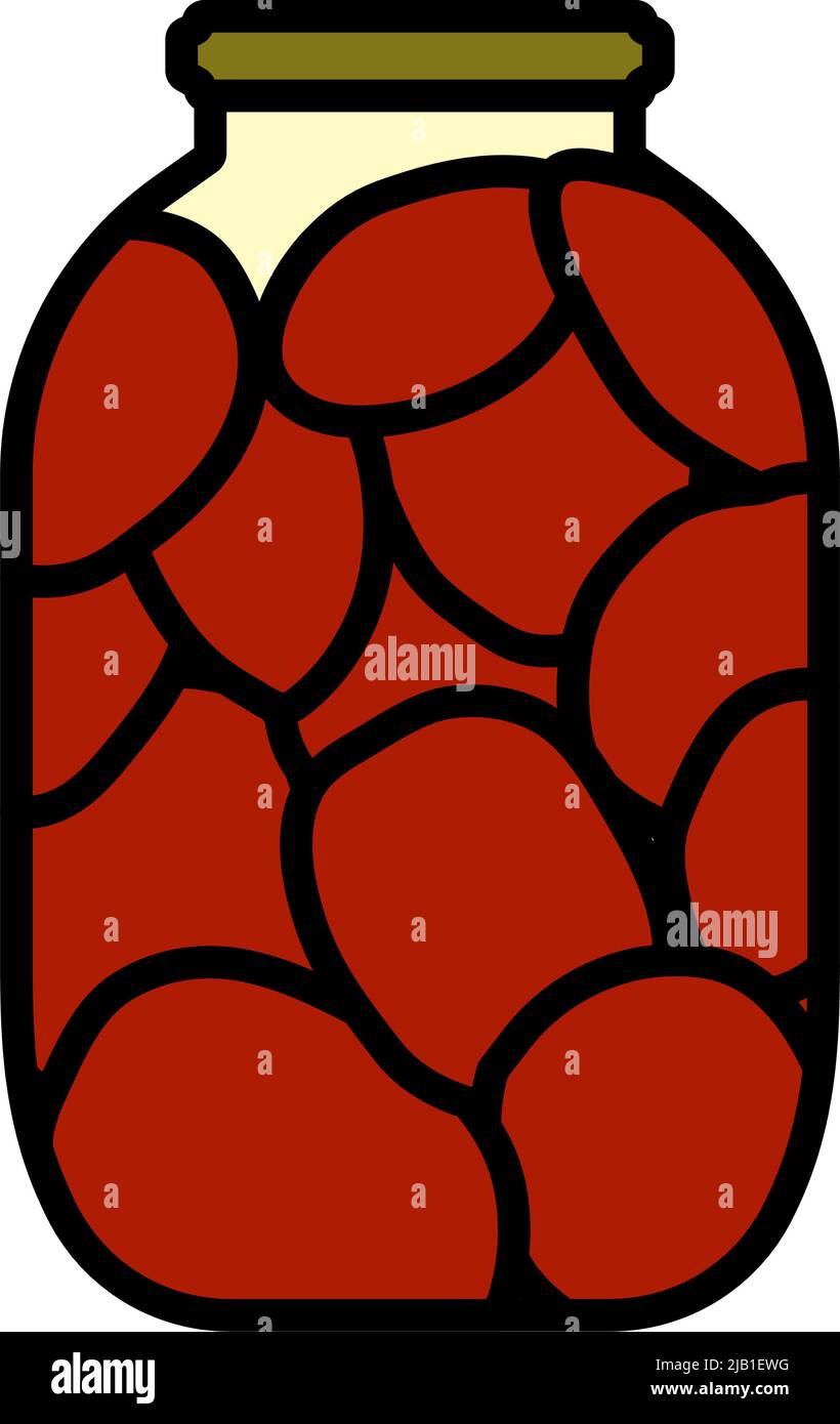 Canned Tomatoes Icon. Editable Bold Outline With Color Fill Design ...