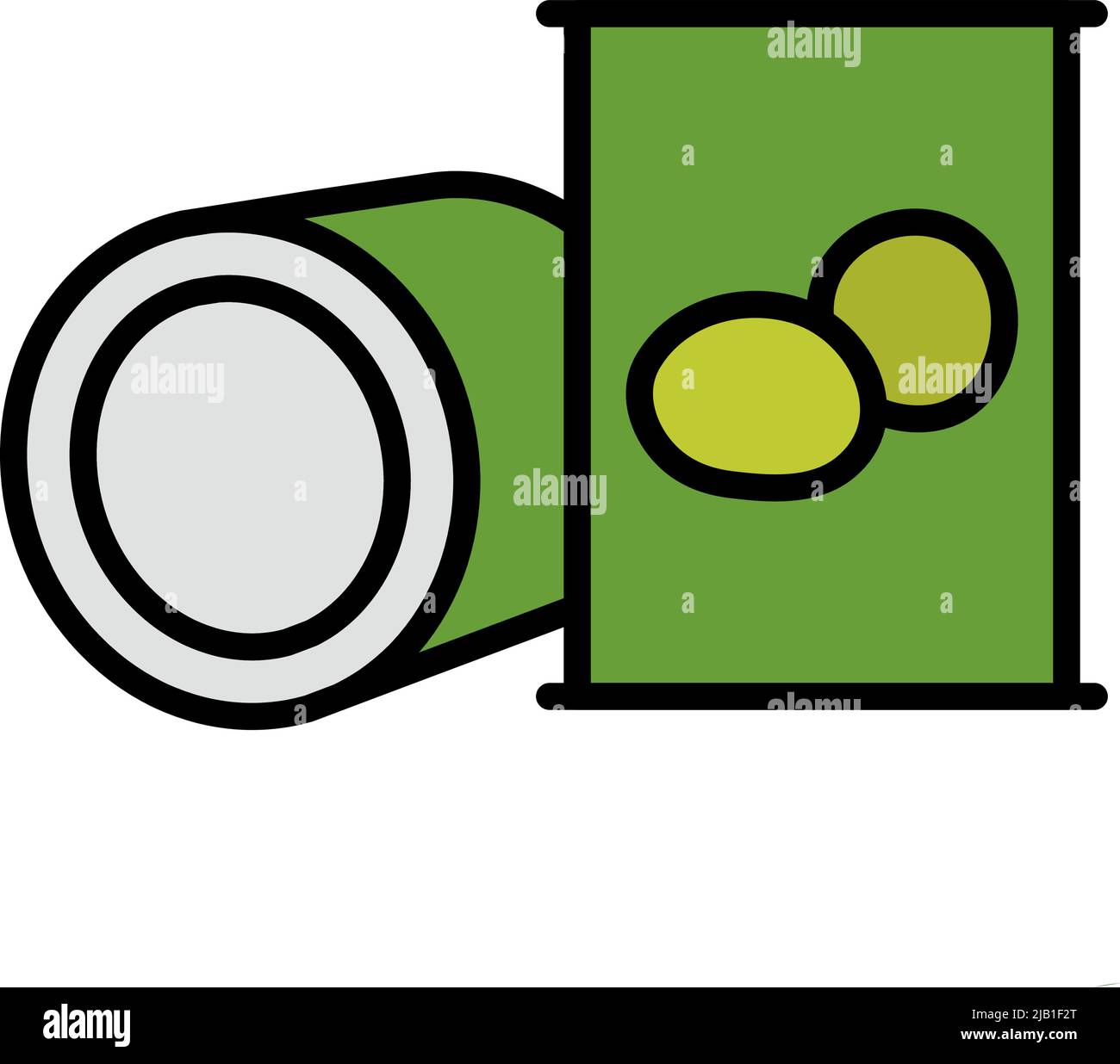 Olive Can Icon. Editable Bold Outline With Color Fill Design. Vector ...