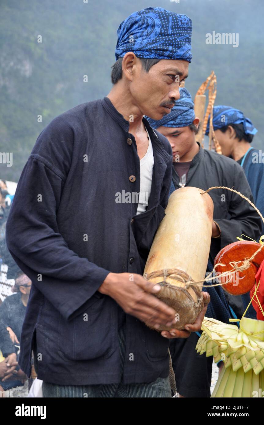 Bandung, Indonesia - June 26, 2021 : Several Baduy tribesmen from Lebak ...