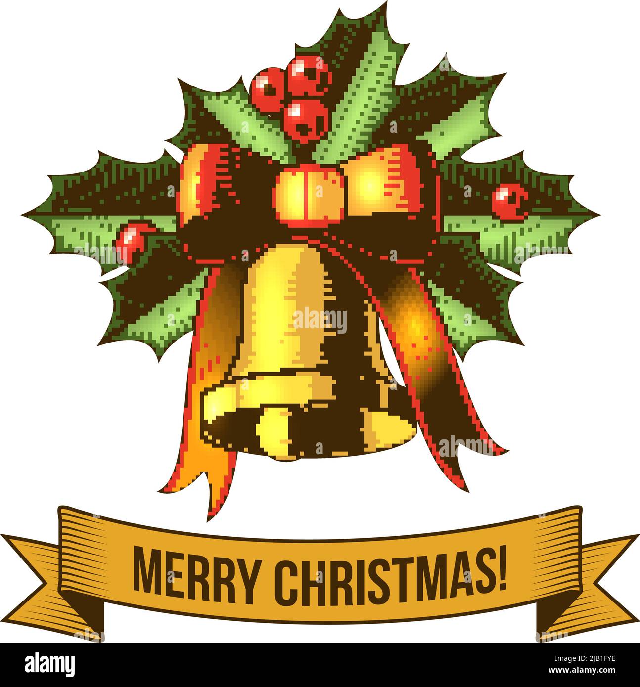 Christmas Bell Logo Icon Of A Christmas Bell Symbolizing Holiday Cheer