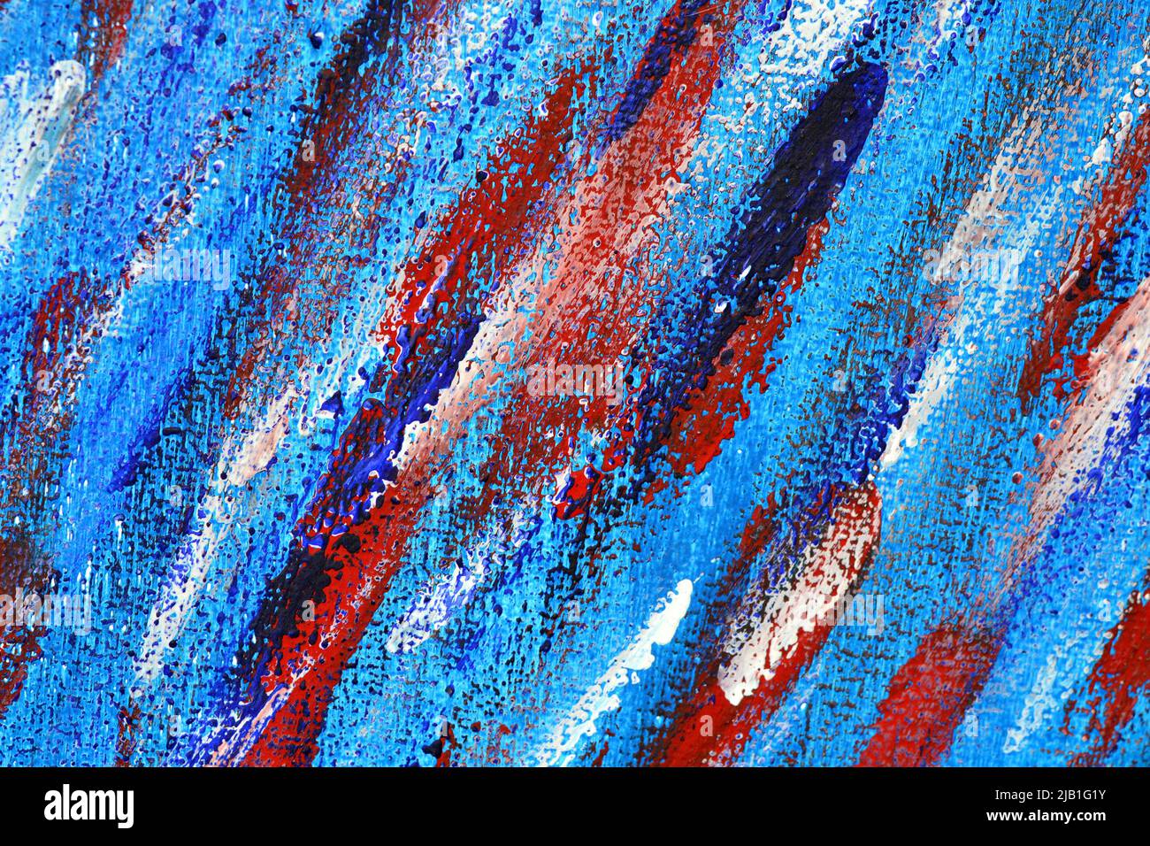 Creative background of colorful brush strokes on canvas close up ...