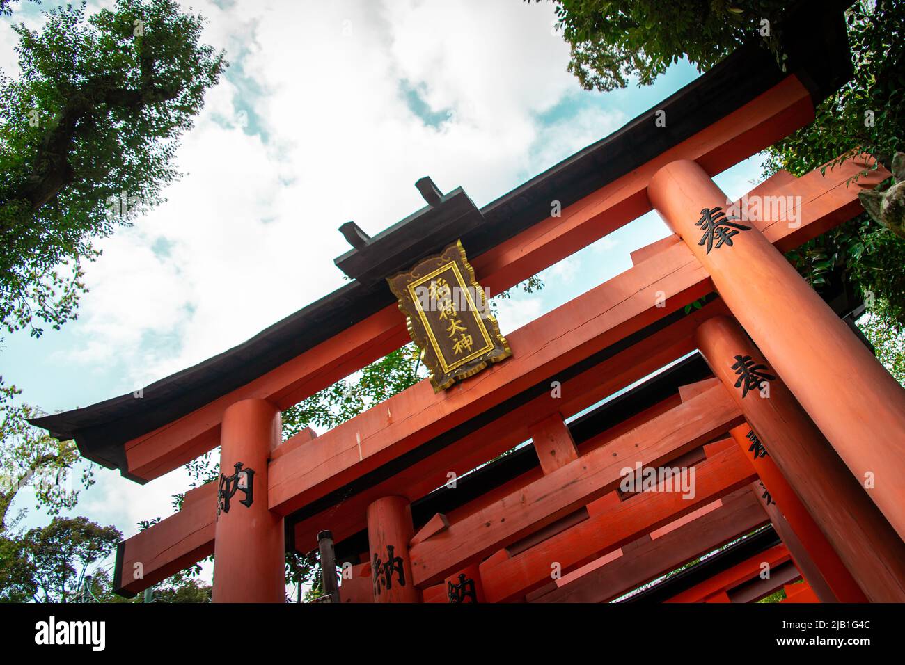 The Senbon Torii (thousands of vermilion torii gates) of Fushimi Inari ...