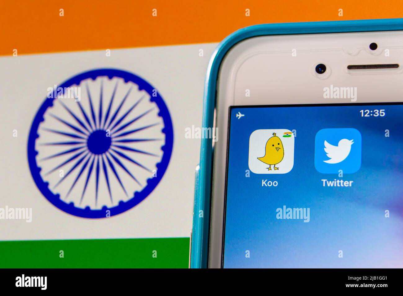 Kumamoto, JAPAN - May 13 2021 : Koo app, an Indian microblogging SNS ...