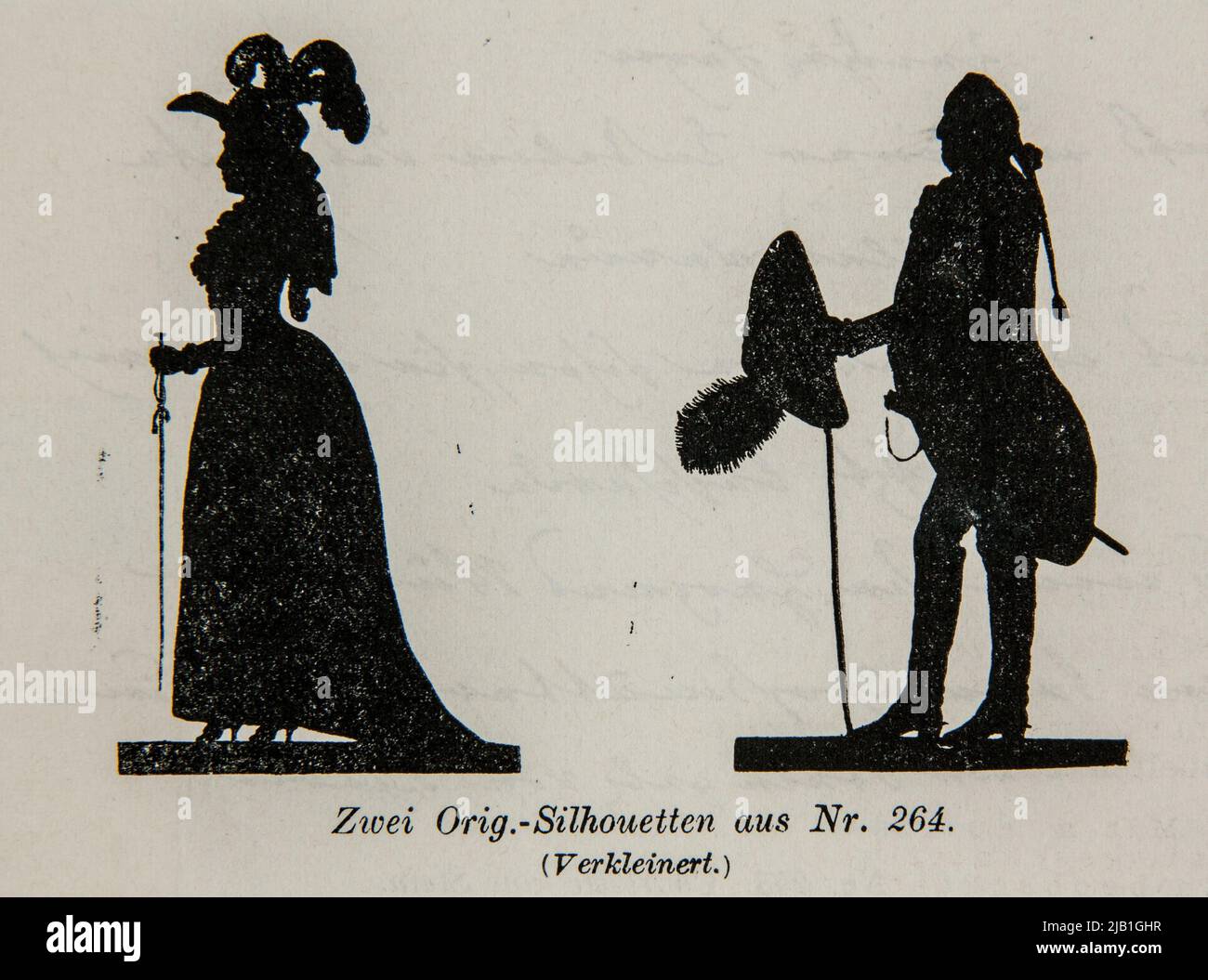 Silhouettes of two characters according to catalog No. 1 from 1910 of ...