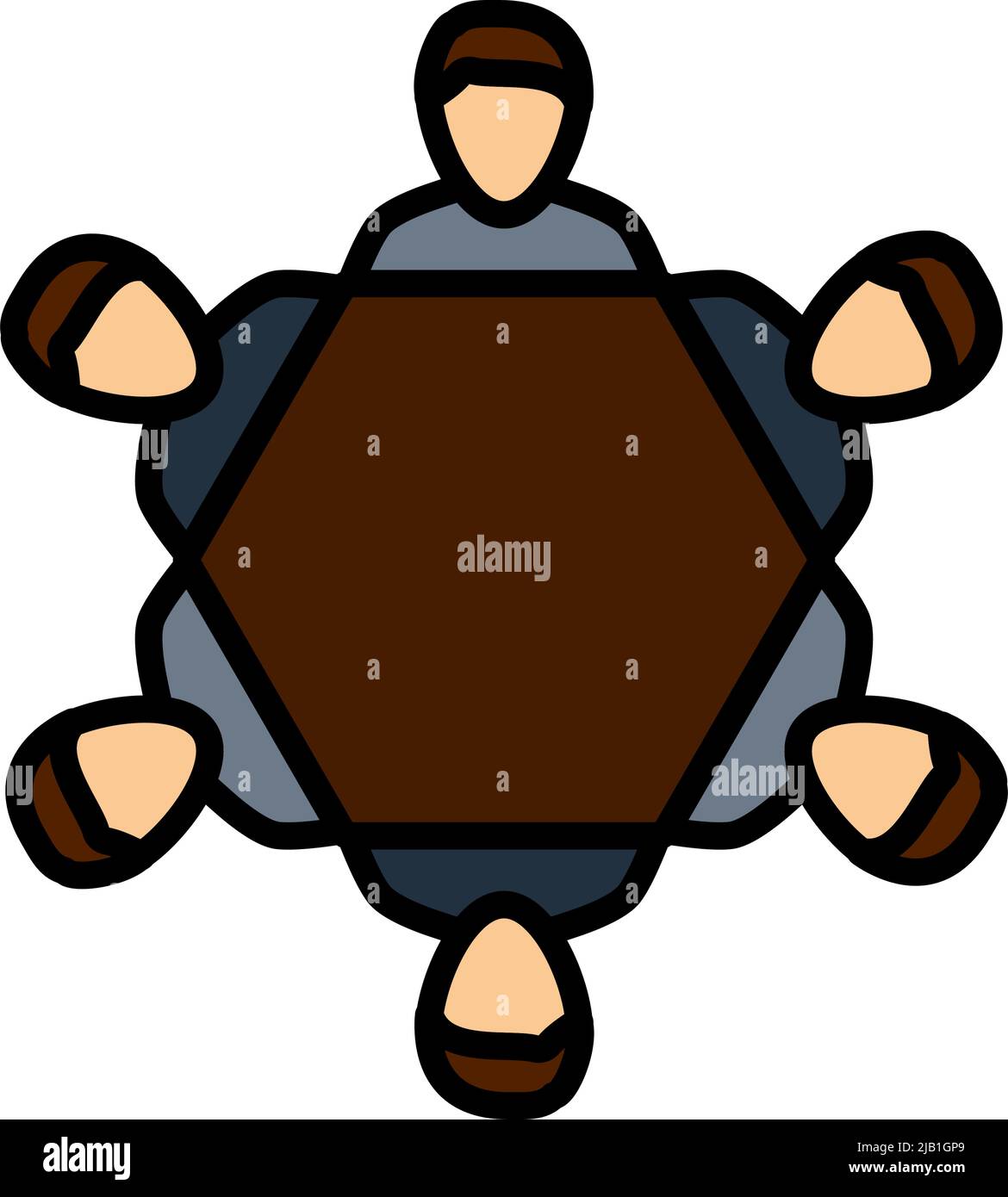 Conversation Table Icon. Editable Bold Outline With Color Fill Design ...