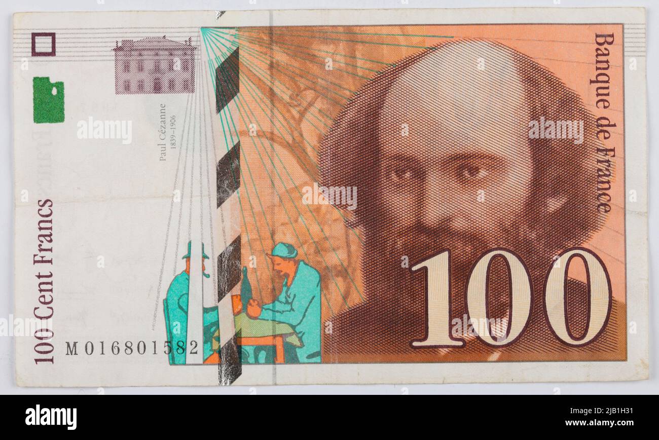 100 Banknote francs; Banque de France, France; 1997 Stock Photo - Alamy