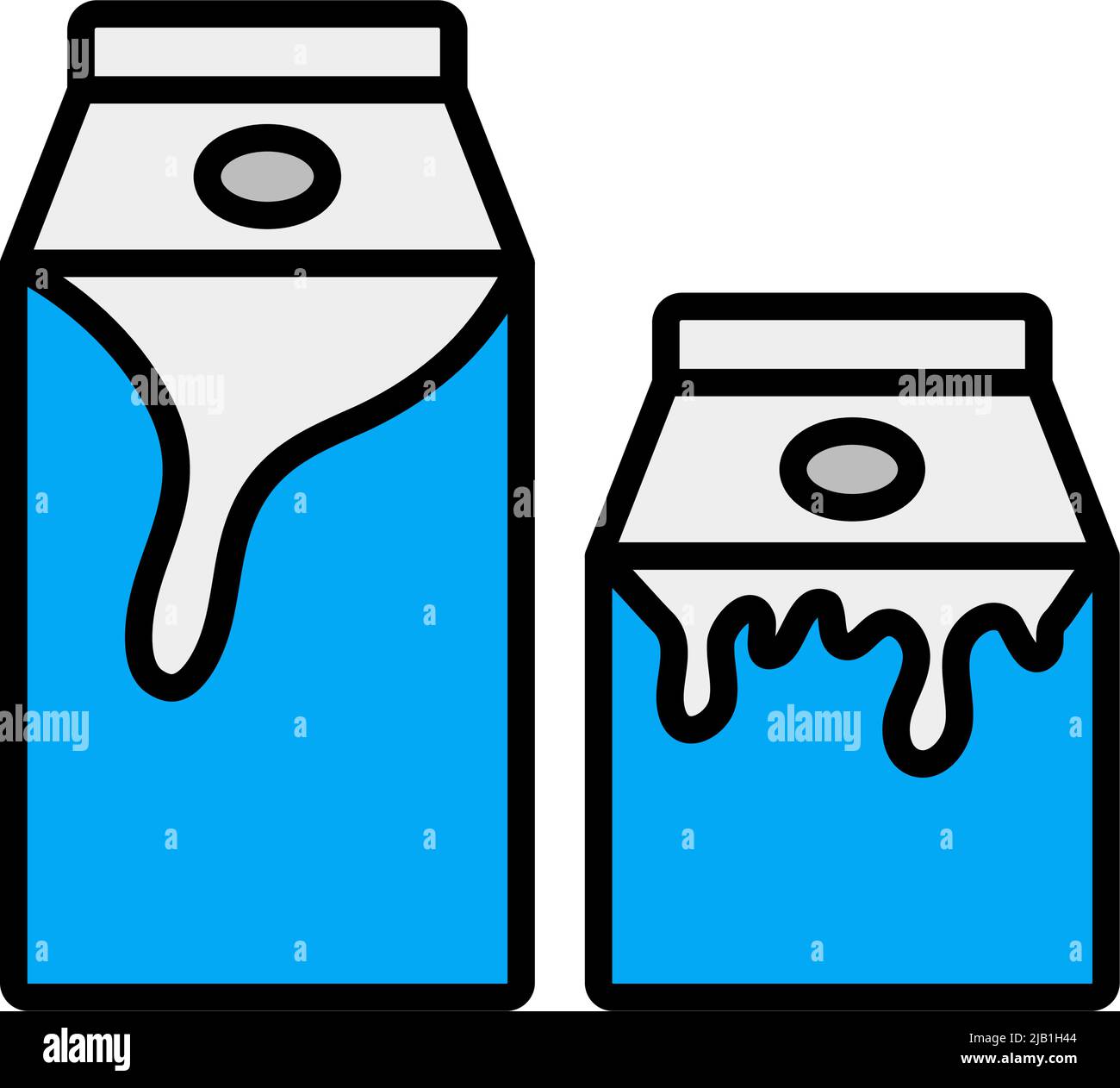 Milk And Cream Container Icon. Editable Bold Outline With Color Fill ...