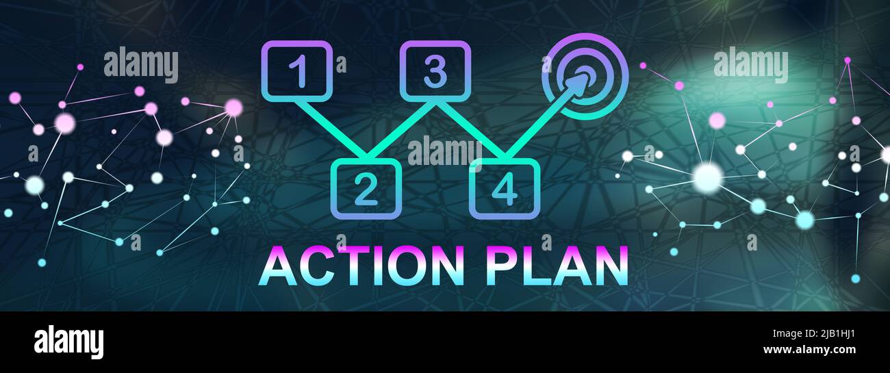 Illustration of an action plan concept Stock Photo - Alamy