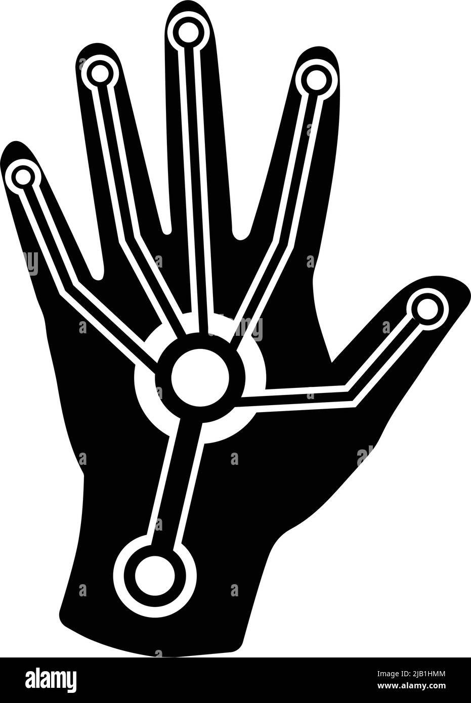 Hand, input icon. Simple vector illustration isolated on a white ...