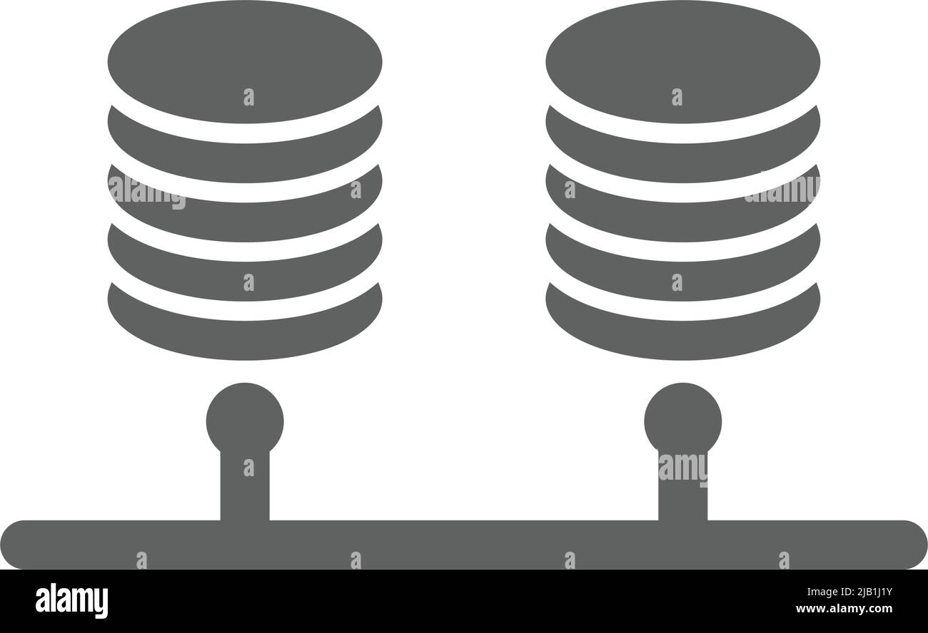 Server, storage, twin icon. Simple vector illustration isolated on a ...