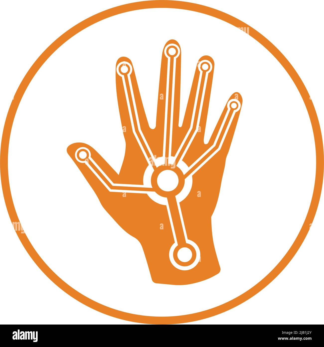 Hand, input icon. Simple vector illustration isolated on a white ...