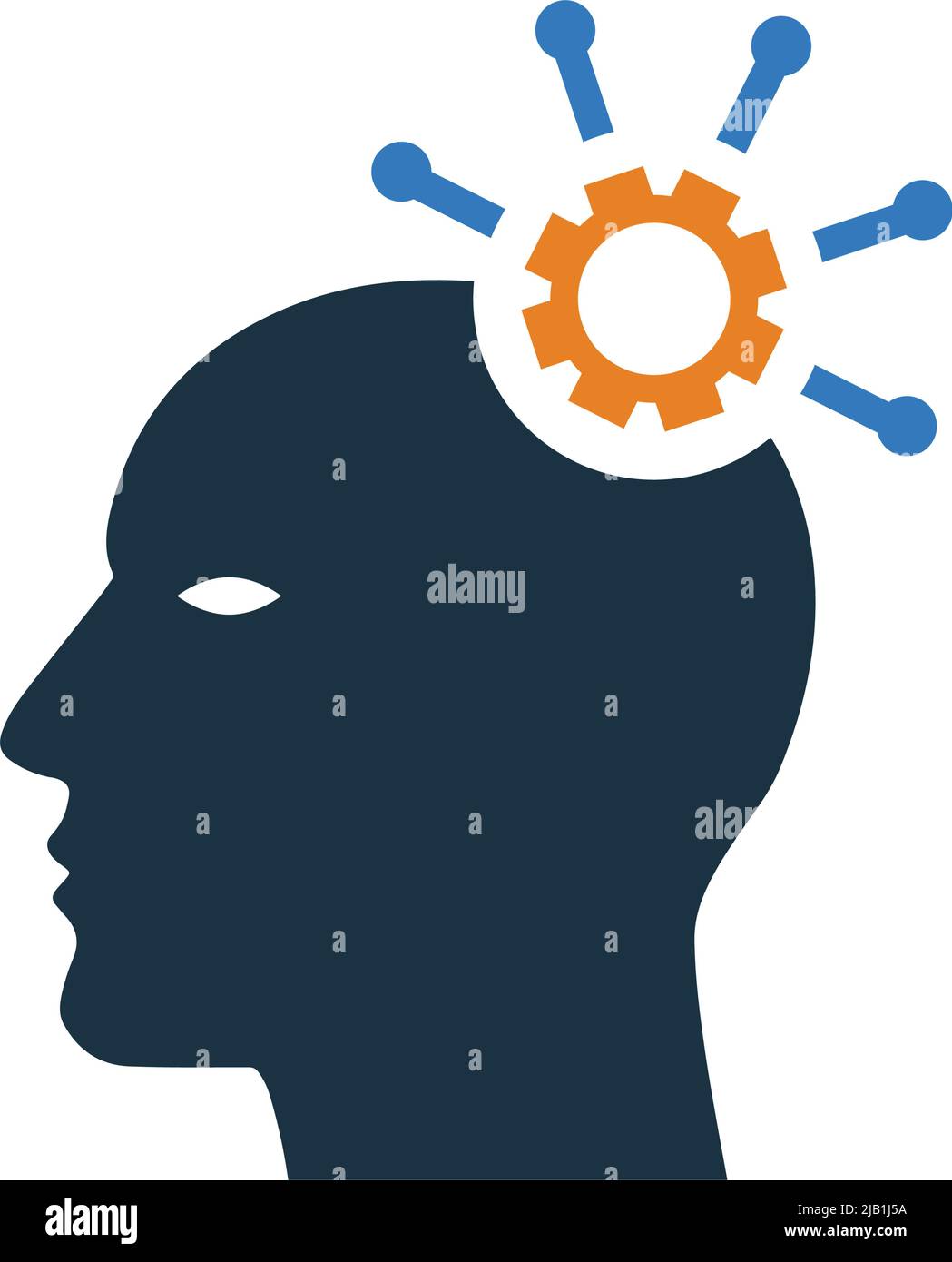 Information, big data, head icon. Simple vector illustration isolated ...