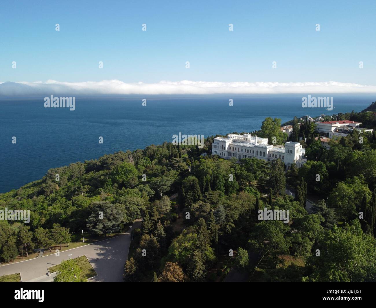 Aerial View of Livadia Palace - located on the shores of the Black Sea ...