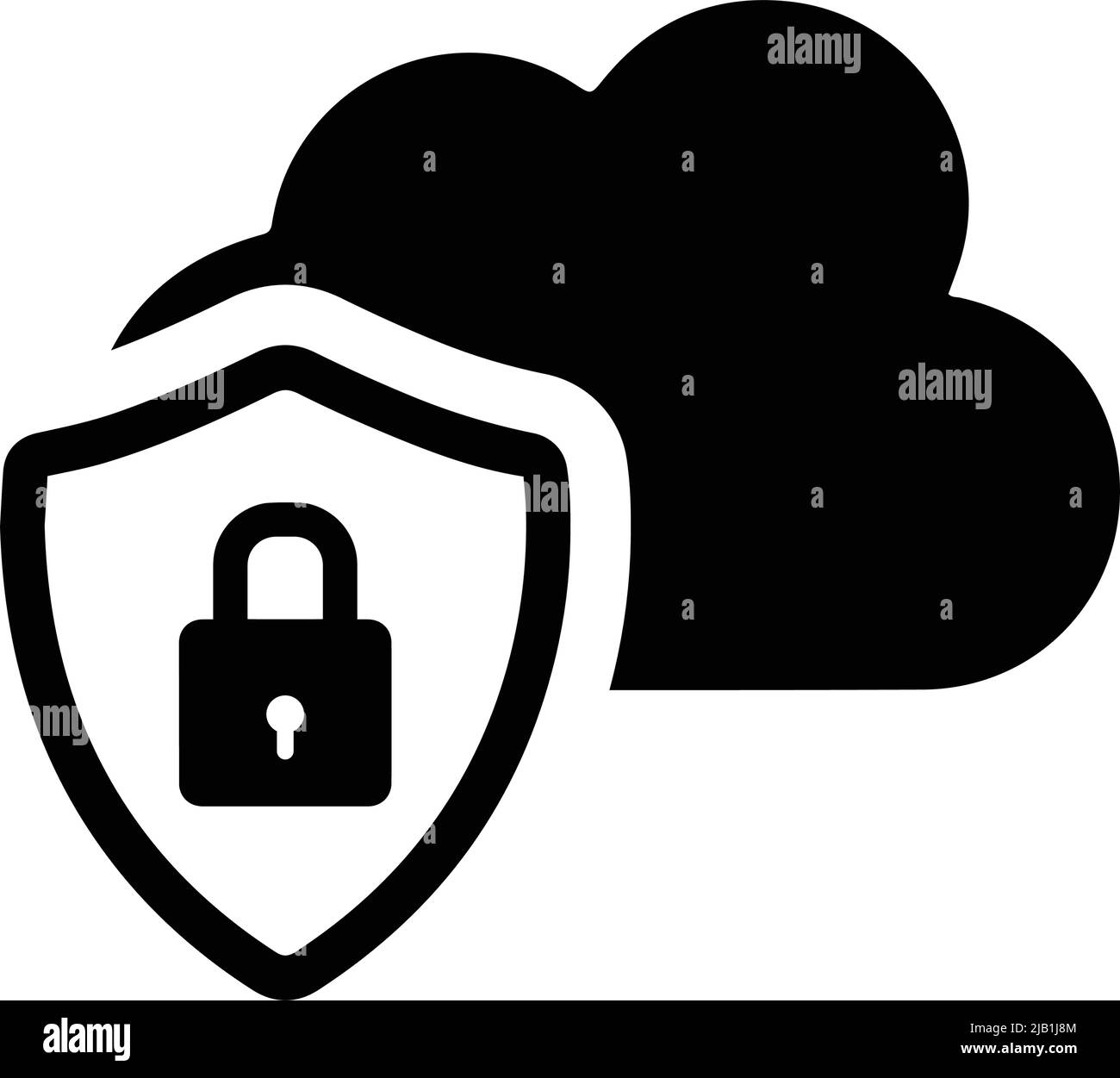 Cloud, lock, secure icon. Editable Vector EPS. Meticulously design and ...