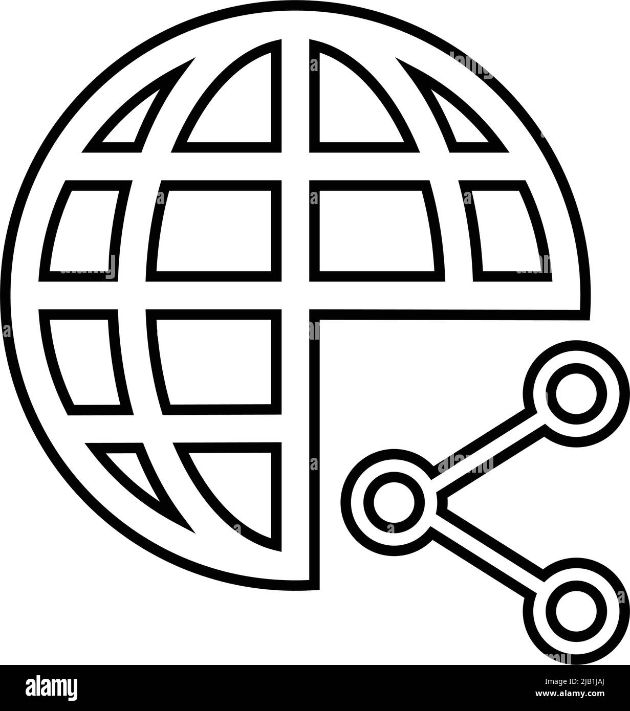 Network, shared, web icon. Simple vector illustration isolated on a ...