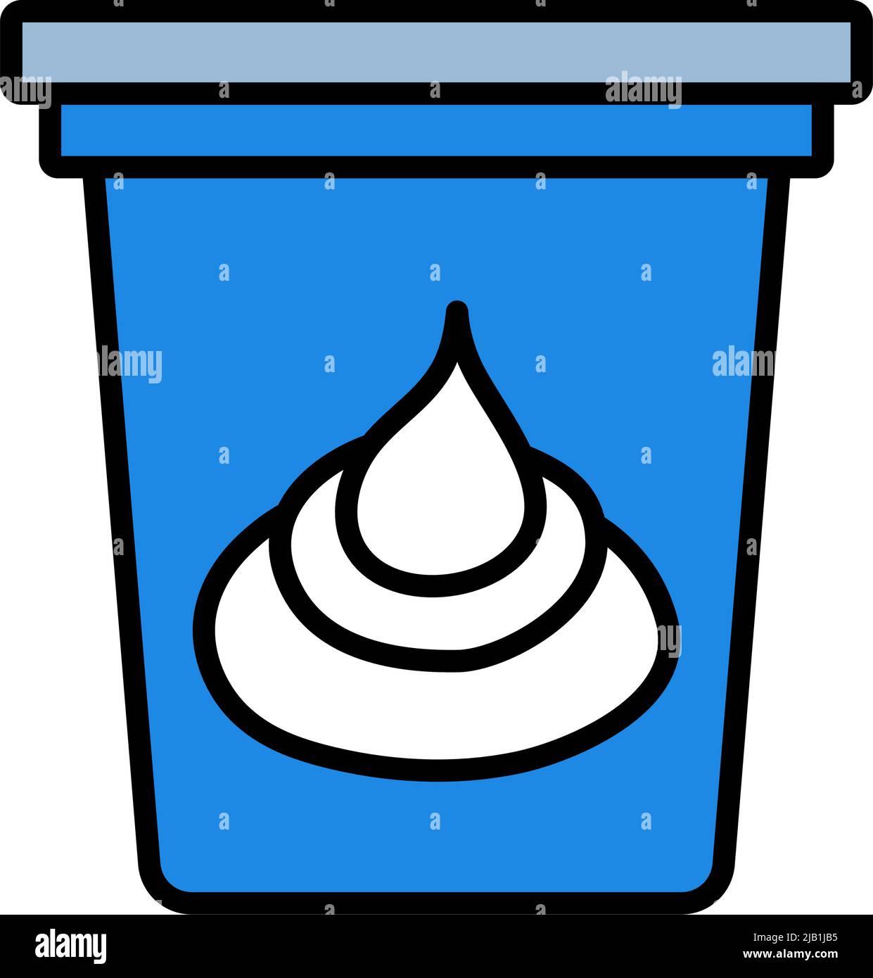 Sour Cream Icon. Editable Bold Outline With Color Fill Design. Vector ...