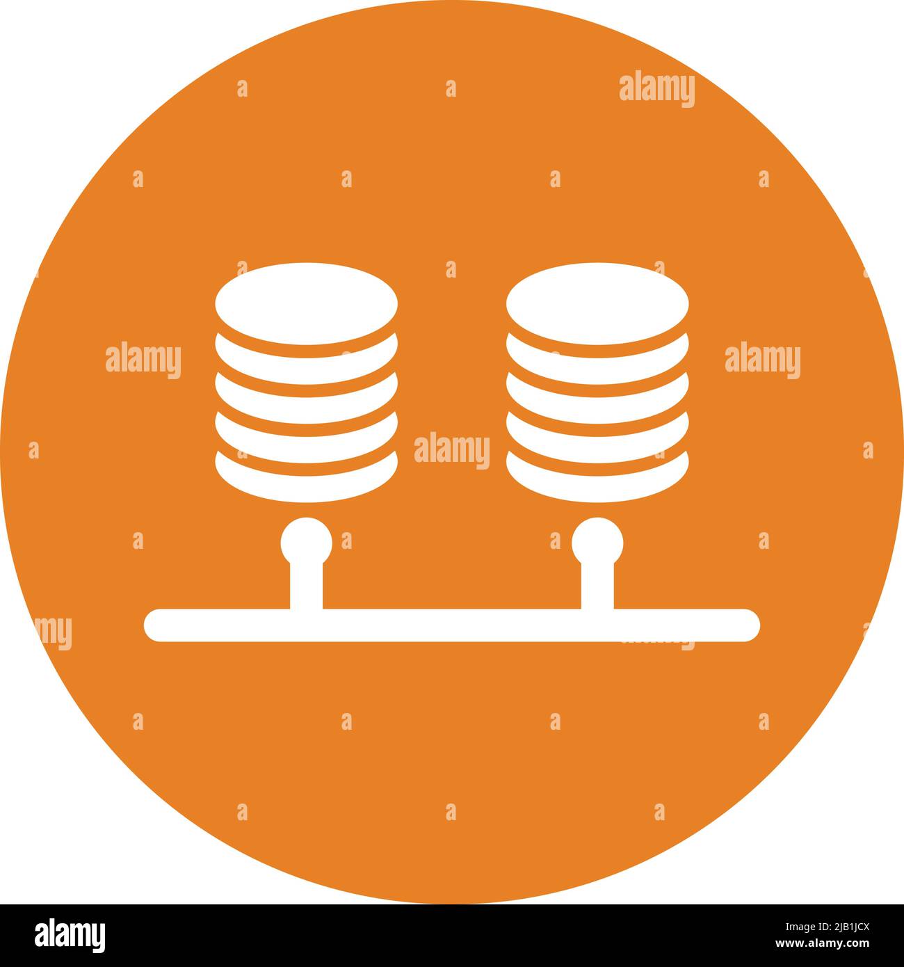 Server, storage, twin icon. Simple vector illustration isolated on a ...