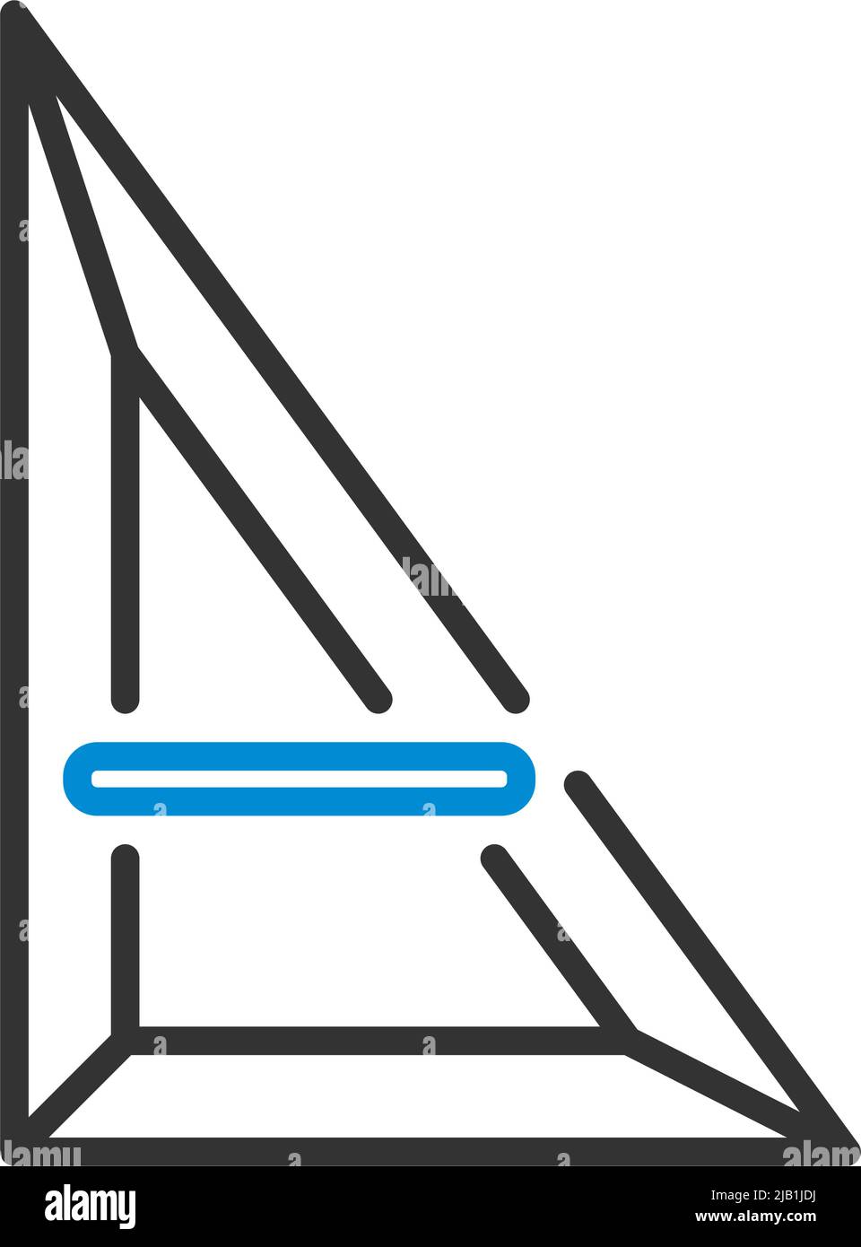 Triangle Icon. Editable Bold Outline With Color Fill Design. Vector ...