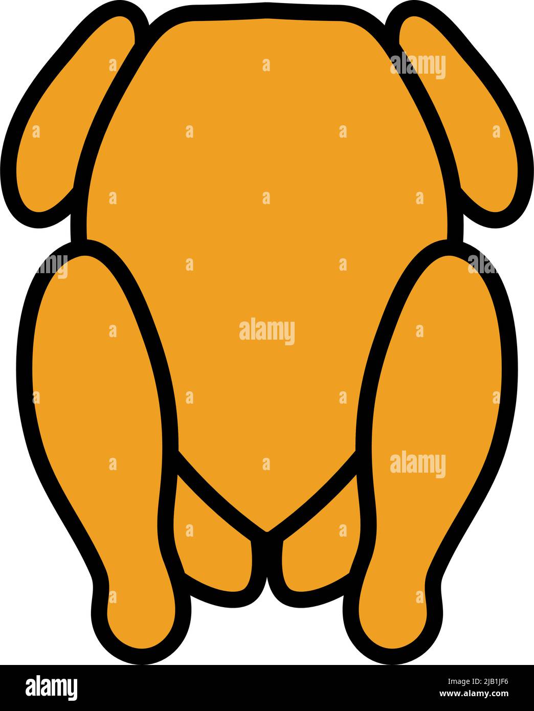 Chicken Icon. Editable Bold Outline With Color Fill Design. Vector ...
