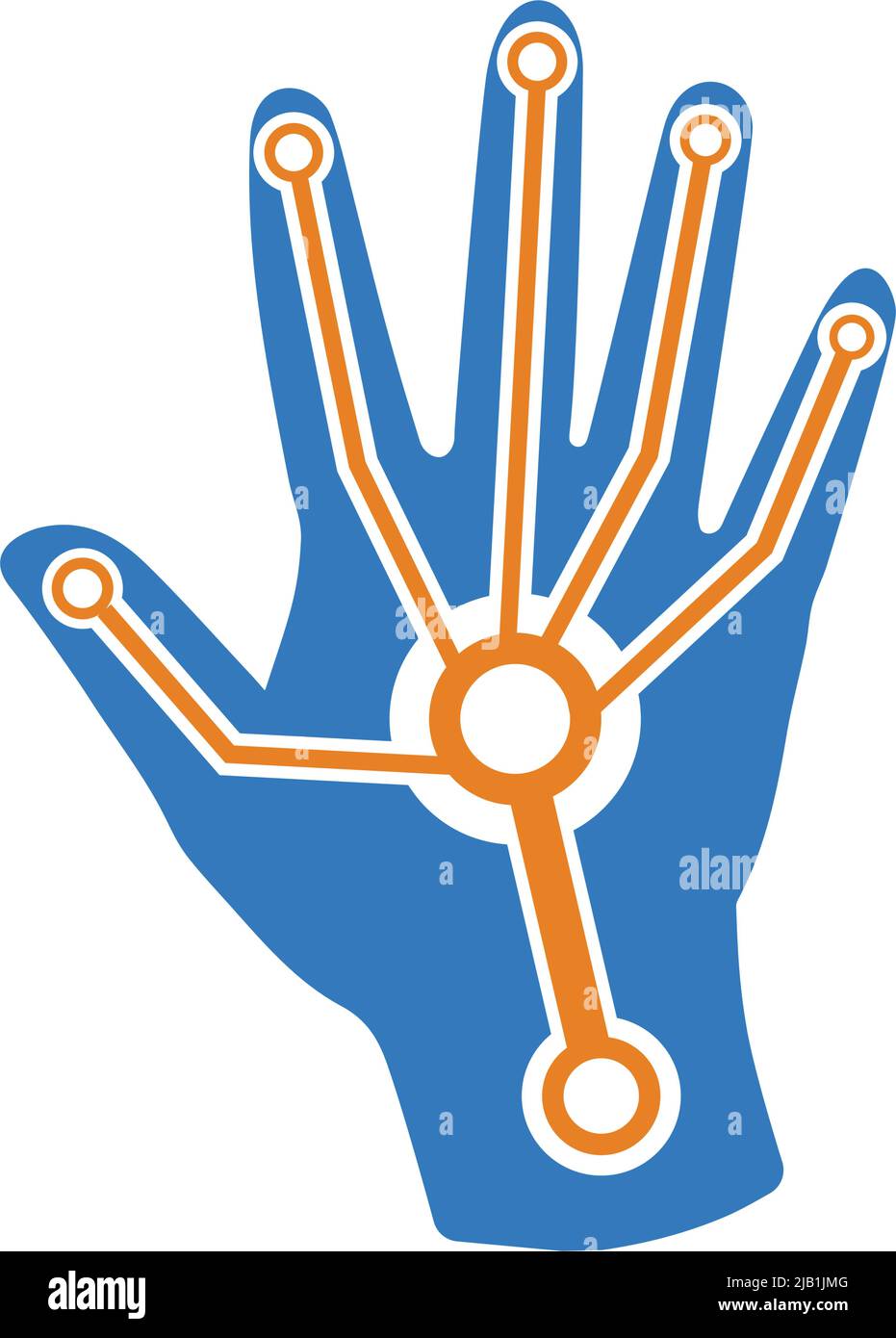 Hand, input icon. Simple vector illustration isolated on a white ...