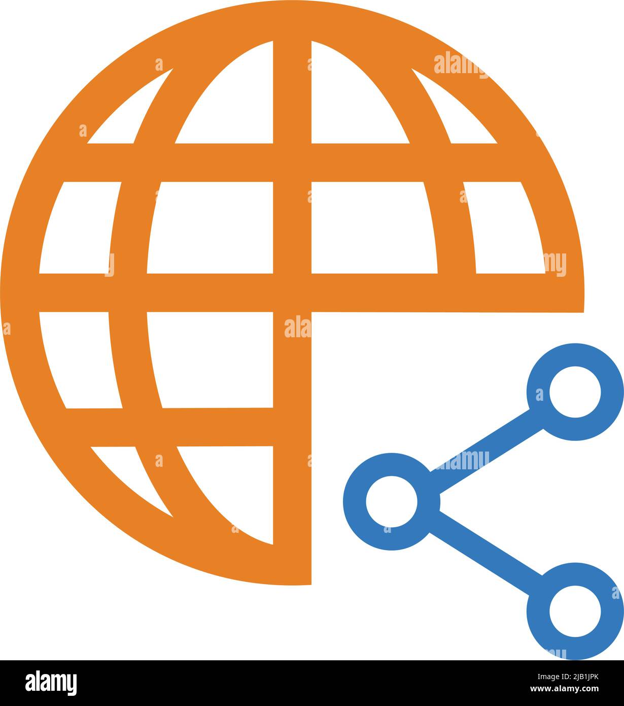 Network, shared, web icon. Simple vector illustration isolated on a ...