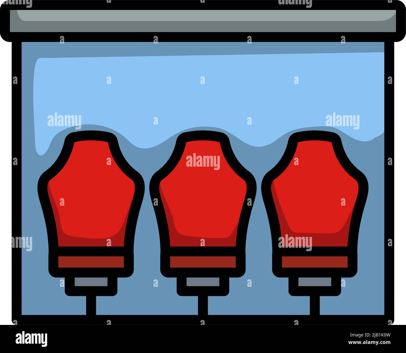 Icon Of Football Player's Bench. Editable Bold Outline With Color Fill ...