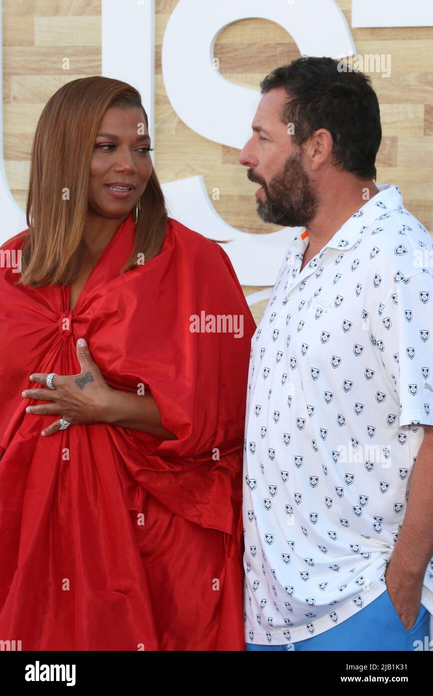 LOS ANGELES - JUN 1: Queen Latifah, Adam Sandler at the Hustle Premiere ...
