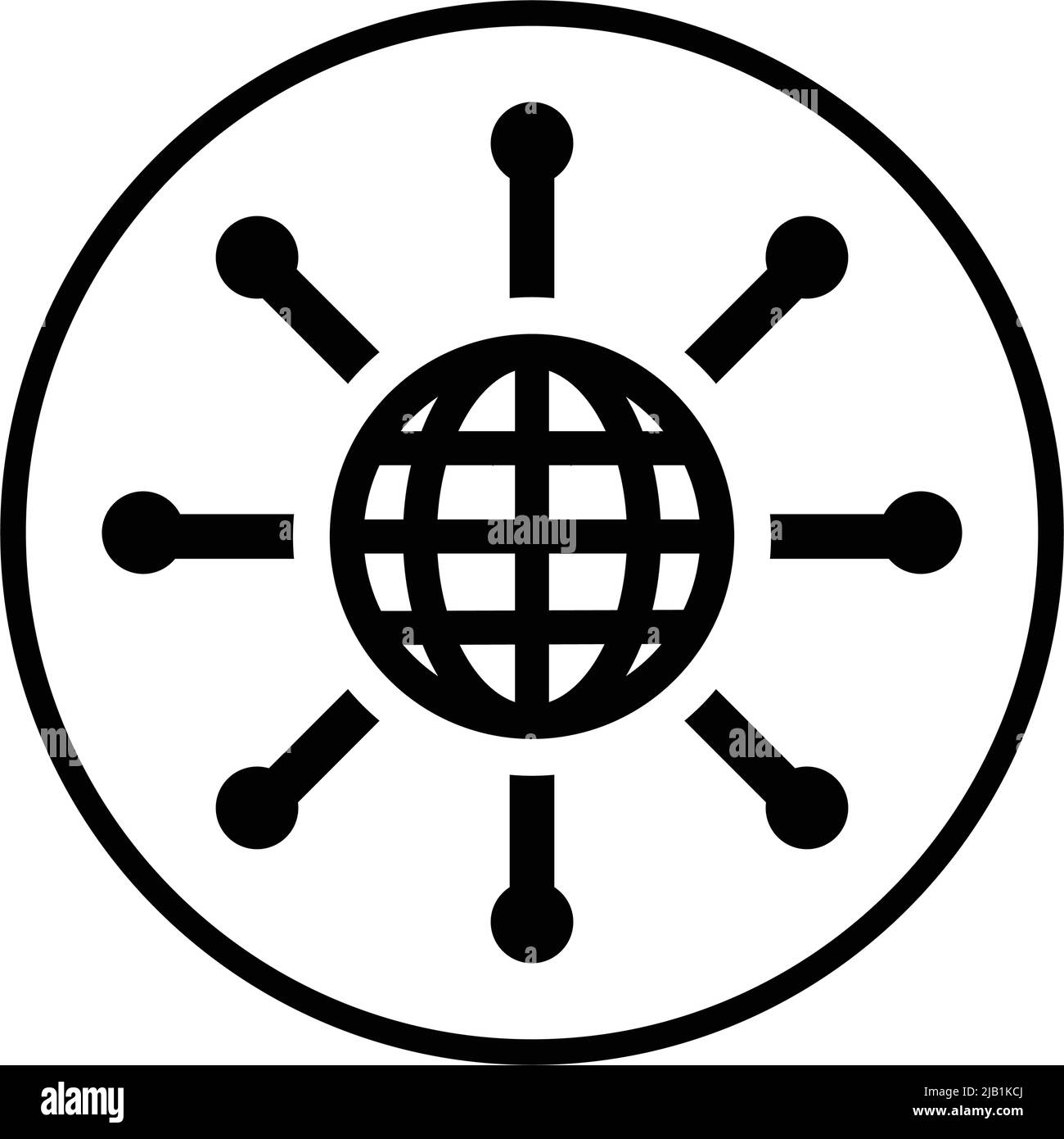 Global network, international distribution, network icon. Well ...